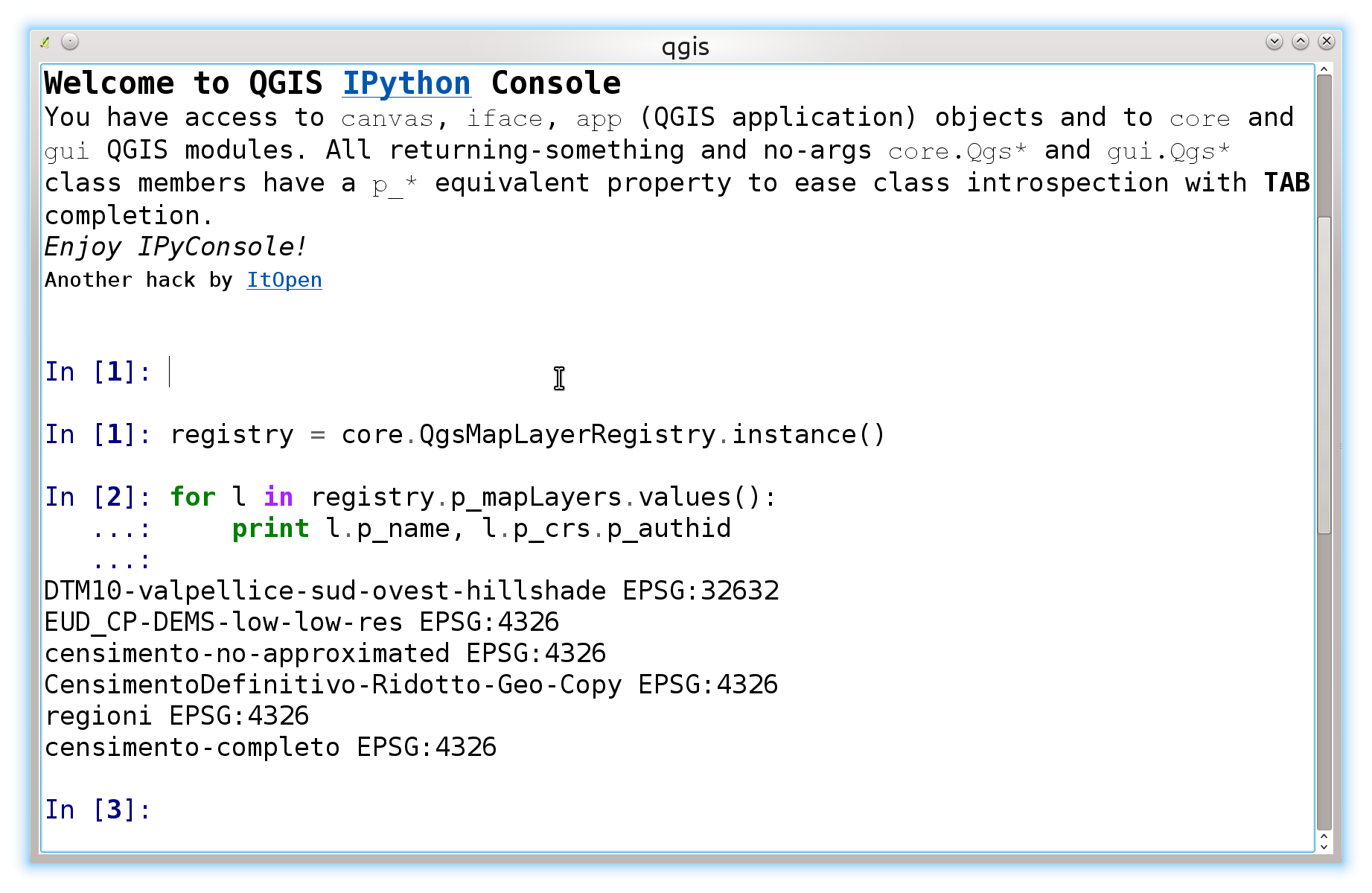 Ipython Console Qgis Plugin Open Web Solutions Gis And Python Development